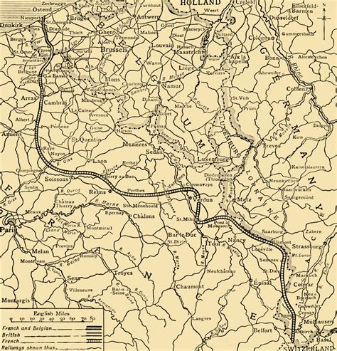 Belgian British And French Positions First World War 1915 C1920