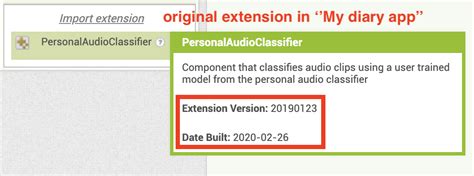how to trigger classification in personal audio classifier extension