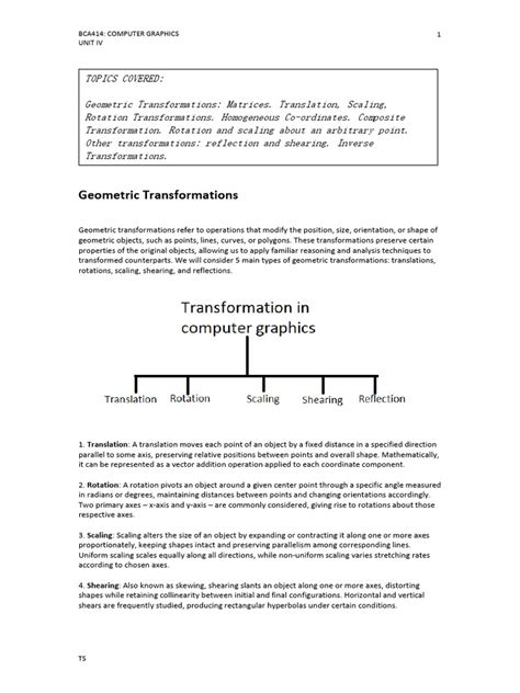 computer graphics unit 4 pdf cartesian coordinate system 2 d