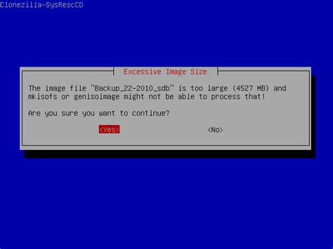 Clonezilla Sysresccd Documentation Creating A Restore Dvd Part 1