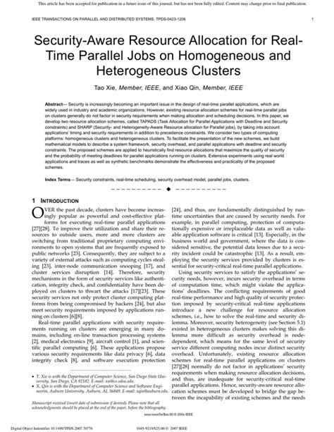 Security Aware Resource Allocation For Real