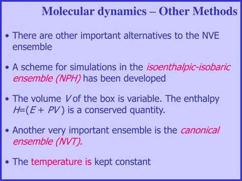 Ppt Molecular Dynamics Simulations An Introduction N Gautham Powerpoint Presentation Id 5602416