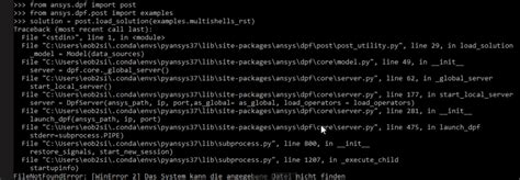 Cannot Use Examples For Dpf Core Or Dpf Post · Issue 44 · Ansyspydpf