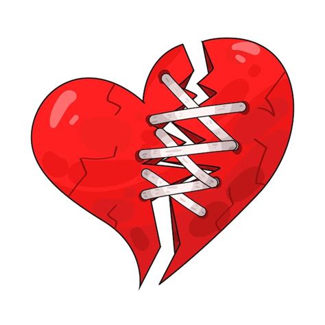 El Corazón Roto Vector Premium