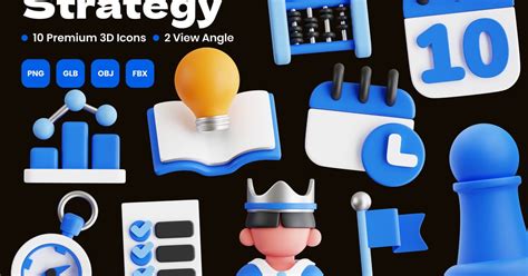 Strategy 3d Icon Objects Ft 3dicon And Abacus Envato