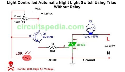Light Activated Dark Activated Switch Circuit Diagram Without Relay