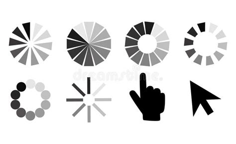Pointer Cursors Icons Mouse Hand Arrow Stock Vector Illustration Of