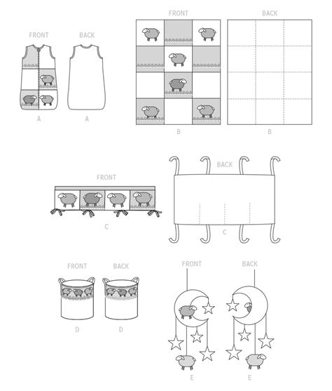 Mccalls Sewing Pattern M8299 Nursery Items — Uk Sewing