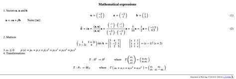 Latex Html With Mathematical Equations For Accessibility To Generate