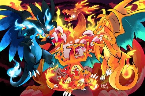 Charizard Charmander Charmeleon Mega Charizard X Mega Charizard Y And More Pokemon
