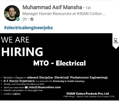 Muhammad Waleed Abdullah On Linkedin Mto Electrical Mechatronics Engineer