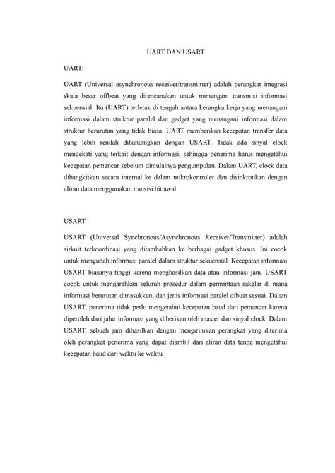 UART DAN Usart Antarmuka Peripheral UART DAN USART UART UART