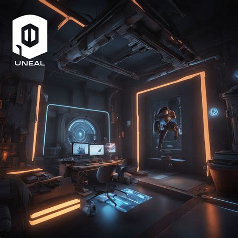 Create An Image That Showcases The Unreal Engine Interface W By