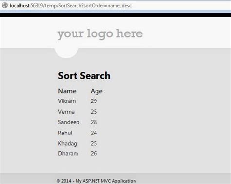 How To Implement Sorting And Searching Functionality In Aspnet Mvc Computer Programming