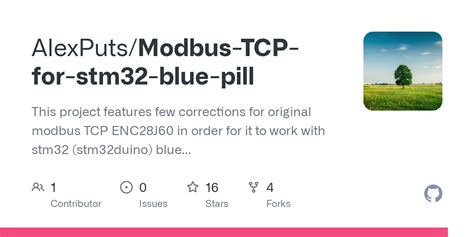 Modbus Tcp For Stm32 Blue Pill Modbusip Enc28j60 Stm H At Master · Alexputs Modbus Tcp For Stm32