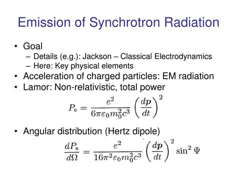 Ppt Accelerator Physics Synchrotron Radiation Powerpoint Presentation Id 3338851