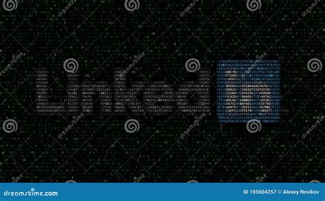 Linkedin Logo Made Of Hexadecimal Symbols On Computer Screen Editorial