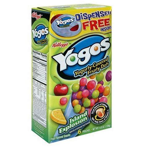 Kelloggs Yogos Island Explosion 6 Count Pouches 48 Ounce Boxes