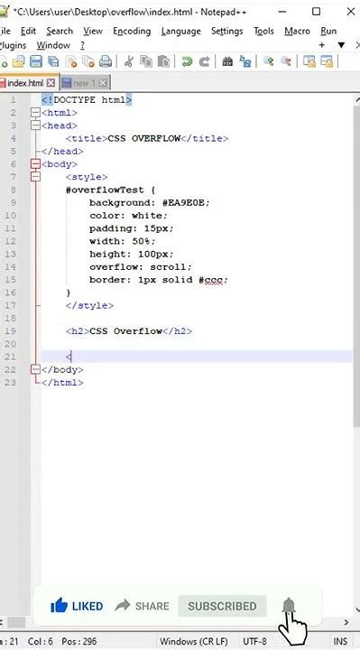 Cara Membuat Overflow Css Tutorialcss Css Animation Programming Webdesign Css3 Short