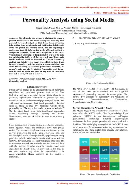 Pdf Personality Analysis Using Social Media