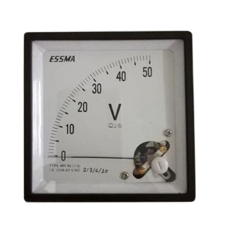 Essma Single Analog Dc Voltmeter For Control Panel Indication Dimension 96 Mm At ₹ 525 Piece