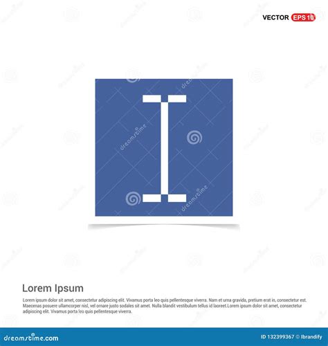 Text Cursor Icon Blue Photo Frame Stock Vector Illustration Of