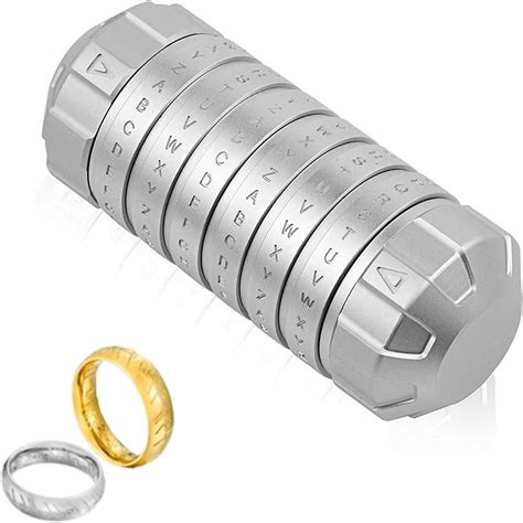 Cryptex Puzzle Boxes Da Vinci Code Mini Cryptex Lock With Hidden Compartments Anniversary