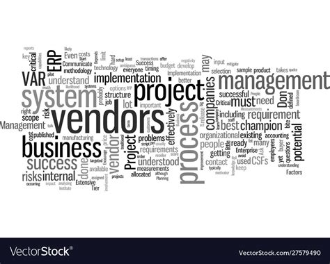 How To Select And Implement An Erp System Vector Image
