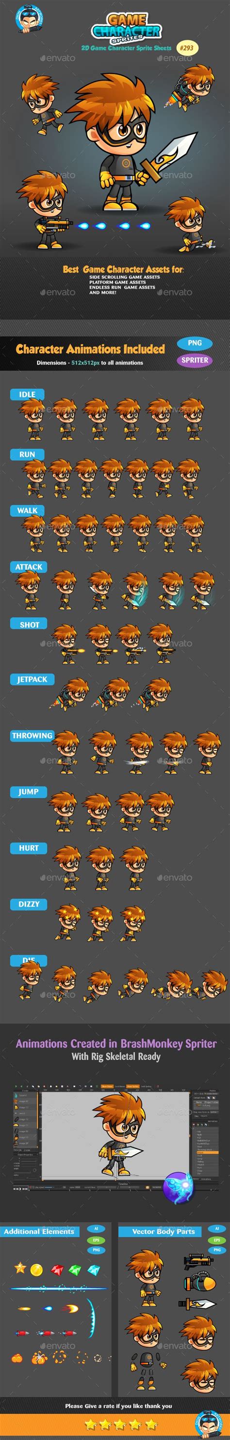 2D Game Character Sprites 293 Diseño de videojuegos Diseño de personajes Disenos de unas