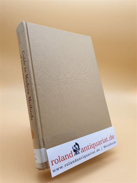 Guide To Modern Methods Of Instrumental Analysis By Gouw T H