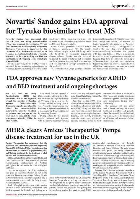 Novartis Sandoz Gains Fda Approval For Tyruko Biosimilar To Treat Ms
