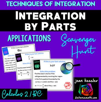 Integration By Parts Applications AP Calculus BC Calculus By Joan Kessler