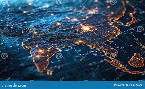 Global Map With Interconnected Lines Illustrate A World Map With Interconnected Lines