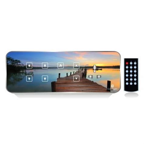 Remote Touch Switch Board Of 8 Module Size For 4 Lights 1 Fan 1 Socket With Nature Design At