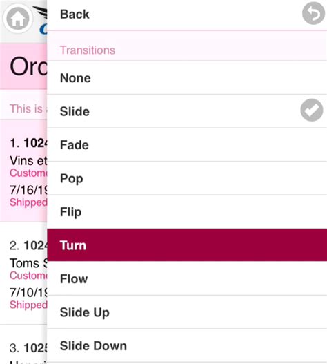Code On Time Changing The Transition In Touch UI