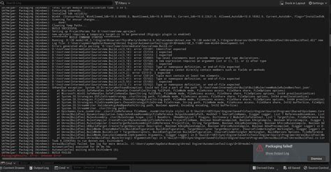 Unreal Engine 51 Packaging For Windows Error While Parsing The Build