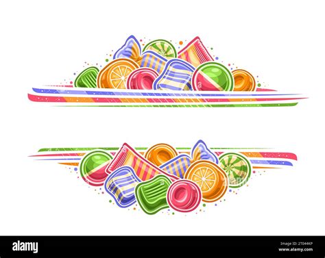 Vector Border For Candy Shop With Blank Copy Space For Ad Text