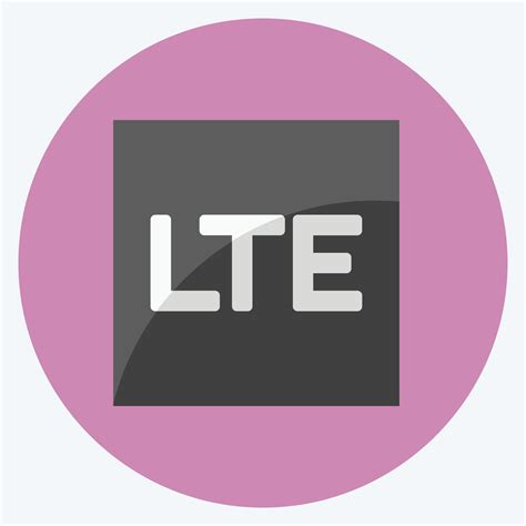 Icon Lte Suitable For Mobile Apps Symbol Flat Style Simple Design Editable Design Template