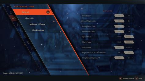 settings menu game ui database