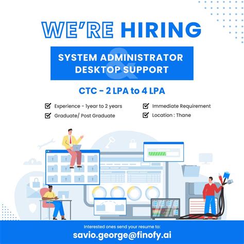 Ajit Savio George On Linkedin Wearehiring Desktopsupport Systemengineer Experiencedcandidates