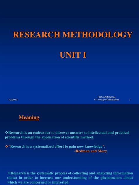 Pdf Research Methodology Lecture Ppts Unit I Dokumentips
