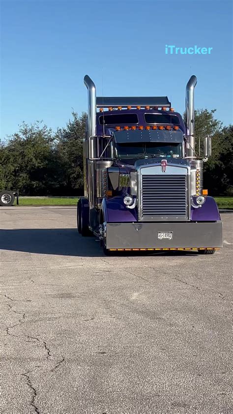 Beautiful Purple 1999 Kenworth W900l By Our Friends Kim 💜john Truck