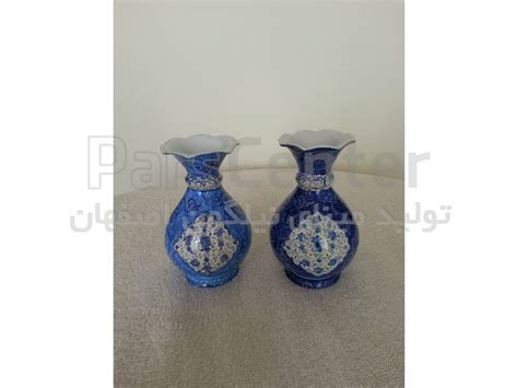 گلدان مینا کاری 12 سانتی محصولات صنایع دستی فلزی د