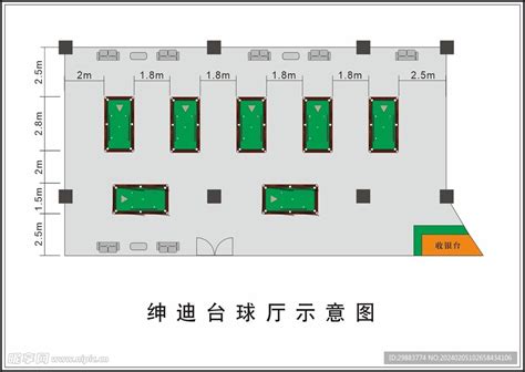 室内台球场馆平面布置图设计图 其他 广告设计 设计图库 昵图网