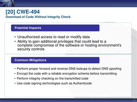 PPT CWE SANS Top With OWASP Top And PCI DSS V Mapping PowerPoint Presentation ID