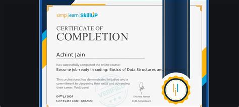 Achint Jain On Linkedin Simplilearn Basics In Data Structures And