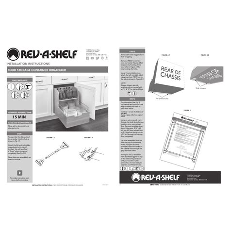 Rev A Shelf Food Storage Container Organizer Soft Close Craft Supply