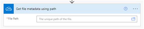 Get File Metadata Using Path Action In Onedrive For Business Connector