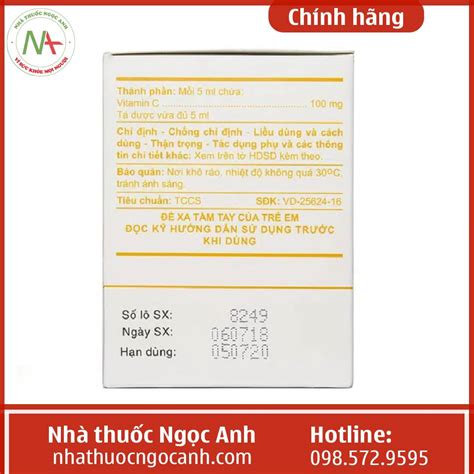 Thuốc At Ascorbic Syrup 5ml Là Thuốc Gì Giá Bao Nhiêu Mua ở đâu