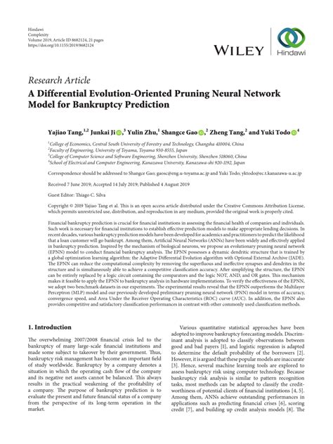 Pdf A Differential Evolution Oriented Pruning Neural Network Model